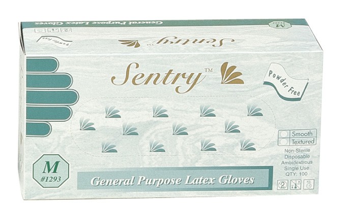 Glove Latex 9" Powder Free Skintek Small 100/BX 10/CS - ECONOMIC.com
